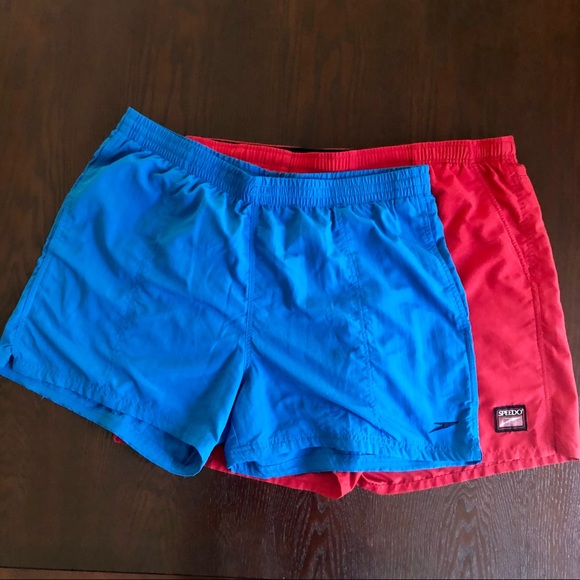 Speedo | Swim | Speedo Mens Swim Trunks Bundle 2xl Red And Blue | Poshmark